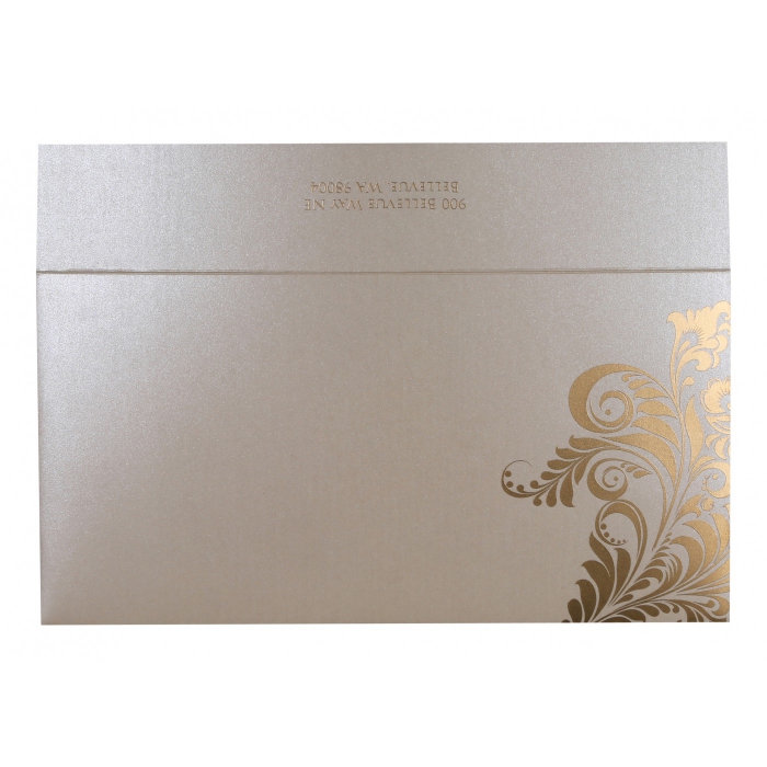 IVORY SHIMMERY FLORAL THEMED - SCREEN PRINTED WEDDING CARD : IN-8259A ...