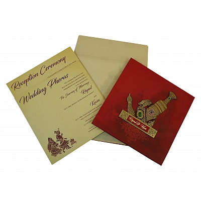 Shimmery Damask Themed - Laser Cut Wedding Invitations : D-8262C ...